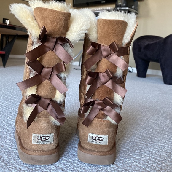 UGG | Shoes | Ugg Tall Bailey Bow In Box Work 3 Times | Poshmark
